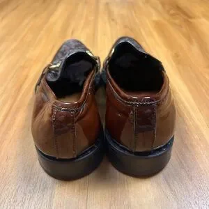 Vero Cuoio | Shoes | Vero Cuoio Mens Leather Loafers Brown Patent ...